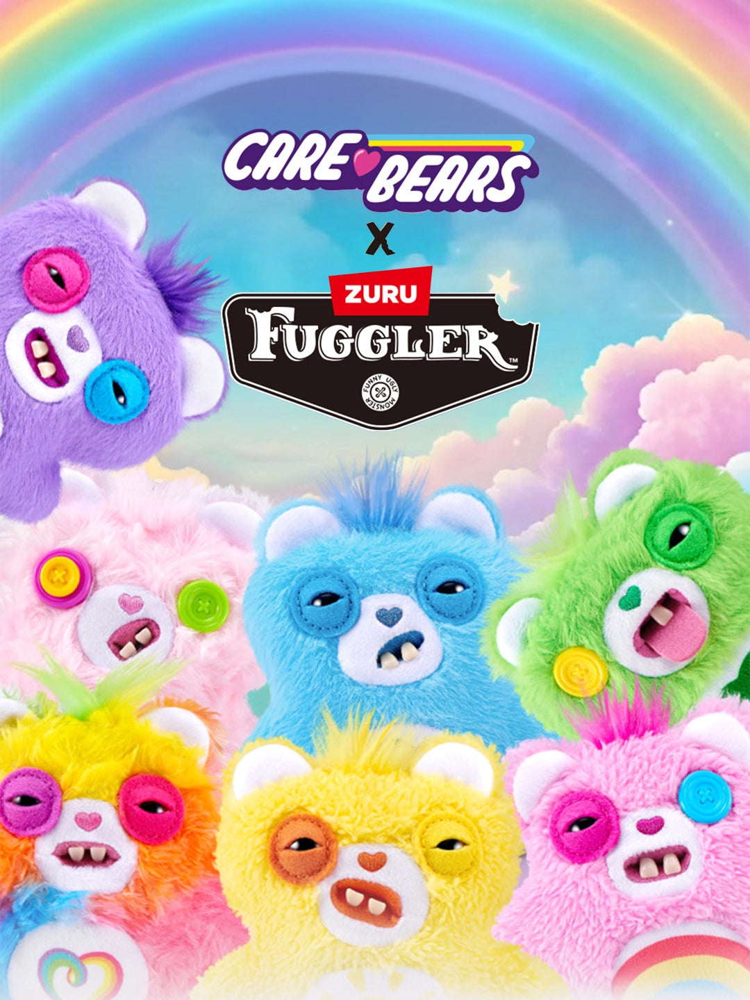 Fuggler Heart Care Bear Monster Plush Keychain Blind Box – ActionCity ...
